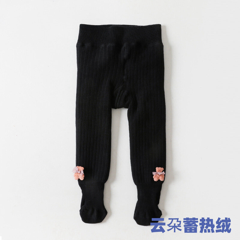 Детские колготки для осени и зимы, с флисовой подкладкой и утепленные, однотонные, для мальчиков и девочек, цельные флисовые теплые леггинсы для верхней одежды.