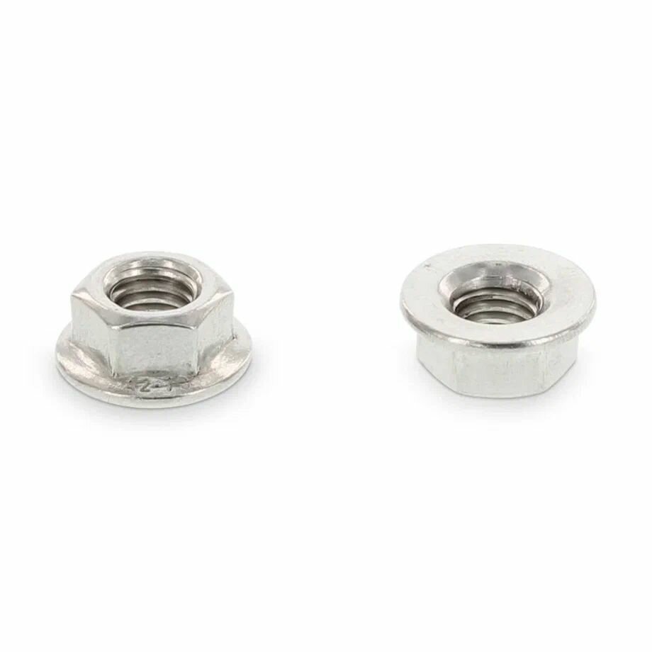 Гайка нержавеющая с фланцем, М10, DIN 6923, А2, с зазубринами шестигранная 10 шт