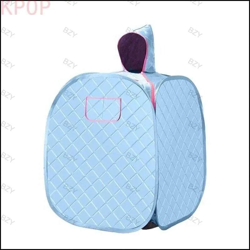 Портативная паровая сауна для дома. Компактная сауна голубого цвета. Китай