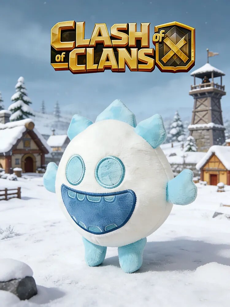 Мягкая игрушка Clash of Clans / Clash Royale: Ледяной дух (Ice Spirit), 9 см