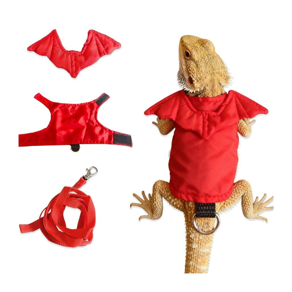 Хомуты для рептилий в виде динозавров, красный