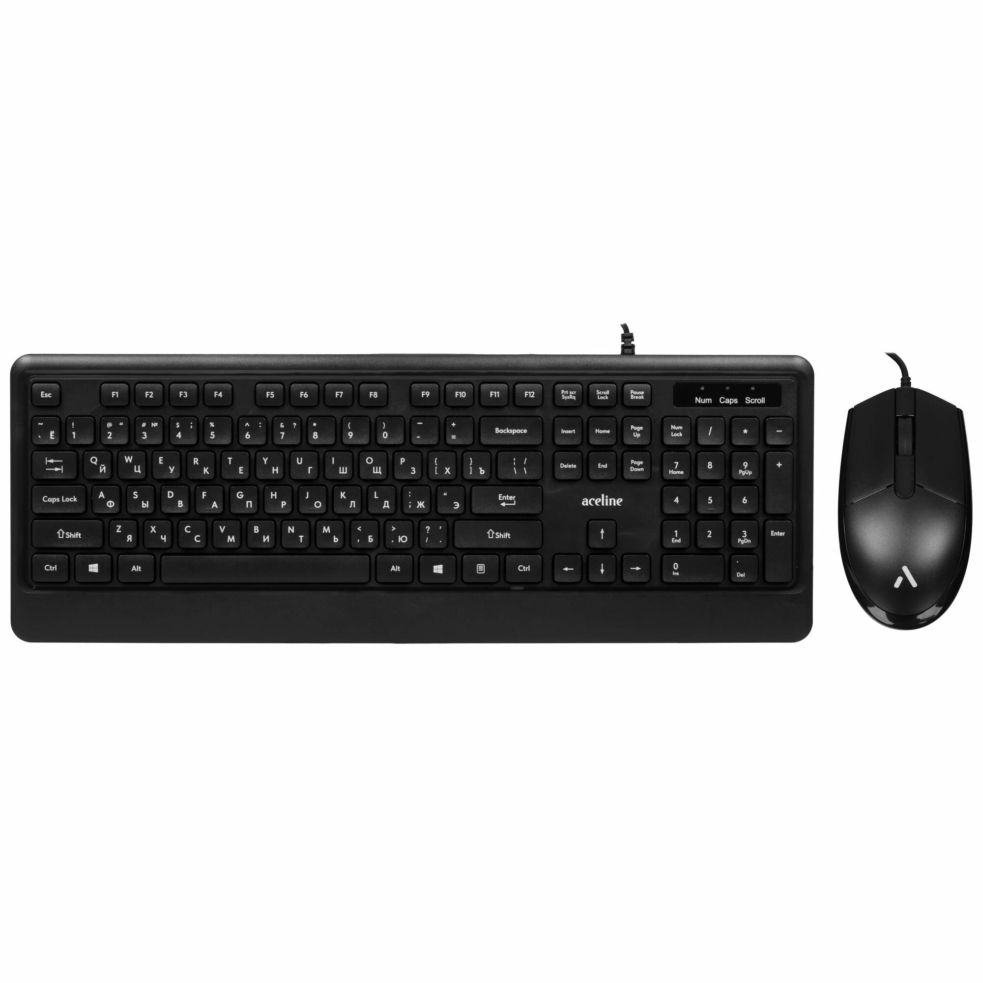 Клавиатура+мышь проводная Aceline KY-348 черный