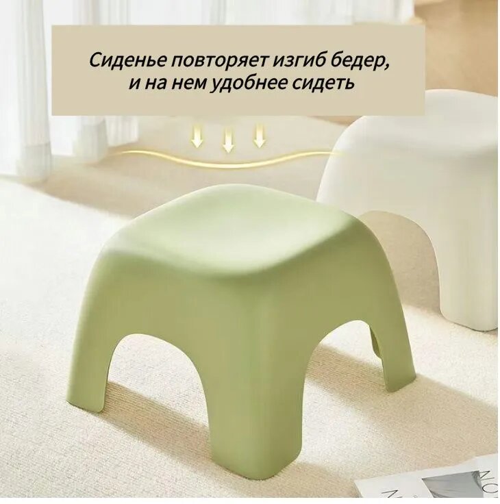 Сиденье для ванны и душа, белый, пластик, 20x29.5x29.5см, нагрузка 100кг — фото 1