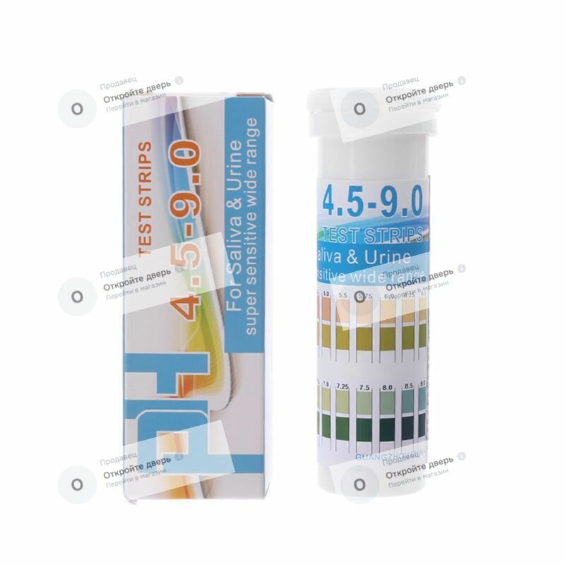 Тестер pH для воды, мочи, слюны и других жидкостей 150 полосок для быстрого и точного измерения кислотности и щелочности