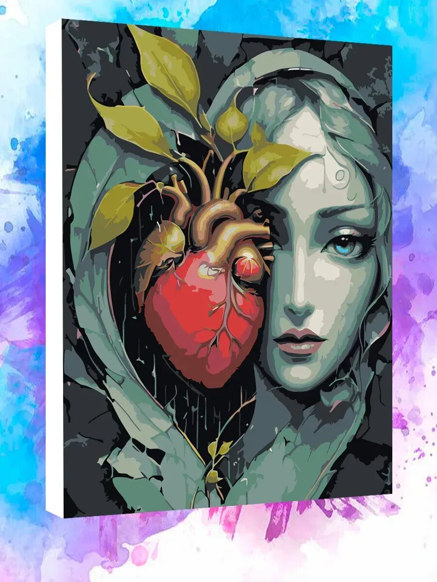 Картина по номерам Абстракция Арт Лицо Девушка