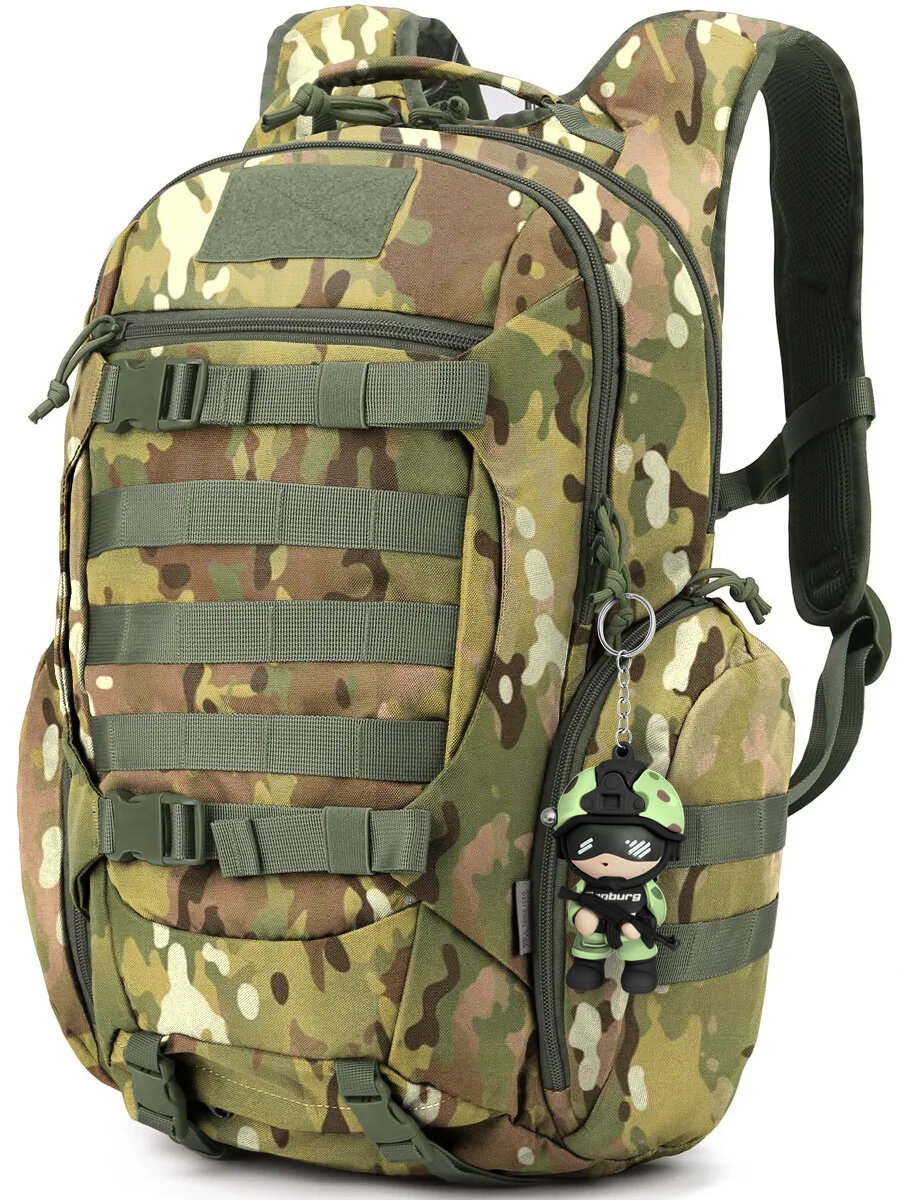 Рюкзак мужской тактический для походов 30 литров лесной камуфляж