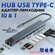 USB Type-C 10 в 1 Адаптер-переходник USB 3.0 HDMI USB-C PD SD/TF для Windows, Ma...
