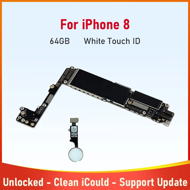 Материнская плата iPhone 8 64GB White Touch ID, разблокирована