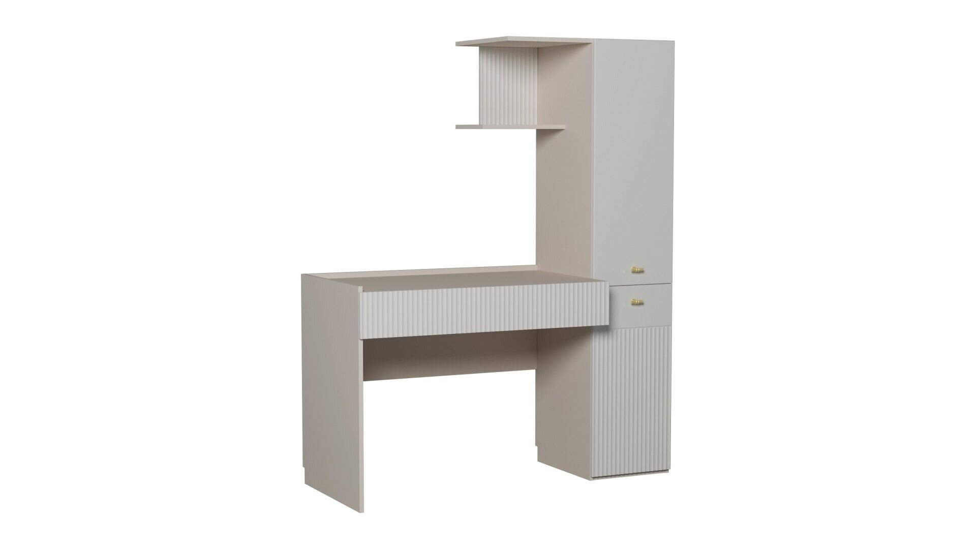 Стол письменный, компьютерный, левый, ЛДСП Тефия/МДФ Сантьяго