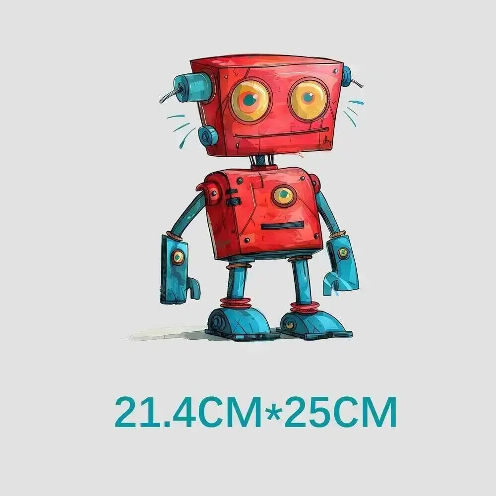 Термонаклейки с роботом 25см