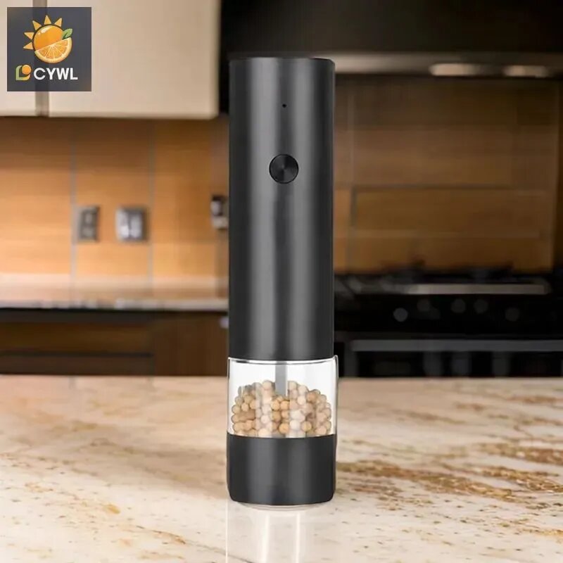 Электрическая мельница для перца Набор соли Измельчитель USB Перезаряжаемая регулируемая