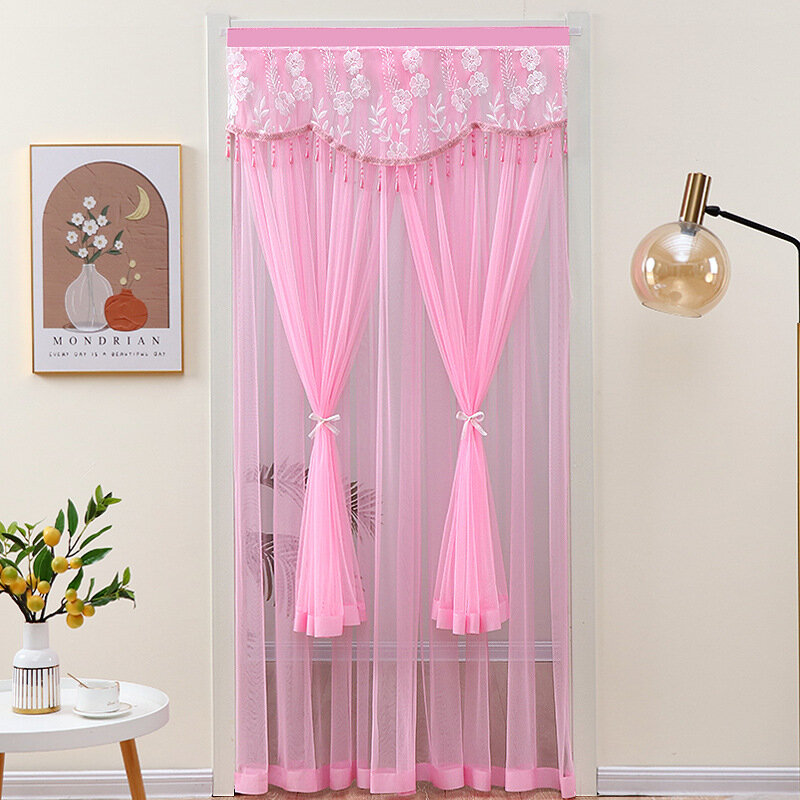 Новая кружевная противомоскитная дверная занавеска, подвесная занавеска, перегородка, декоративная занавеска, занавеска для уединения в спальне, гостиной, кухне и ванной комнате.