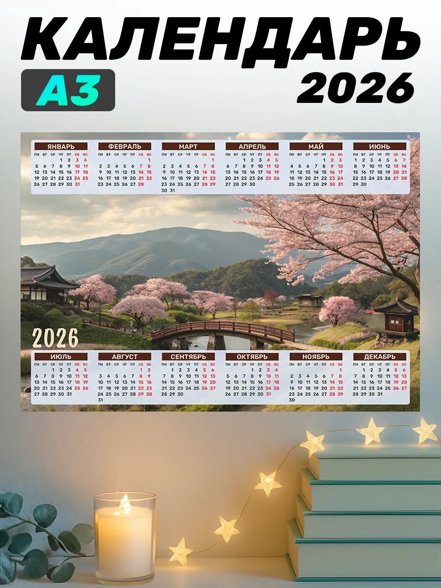 Календарь 2026 настенный Япония пейзаж