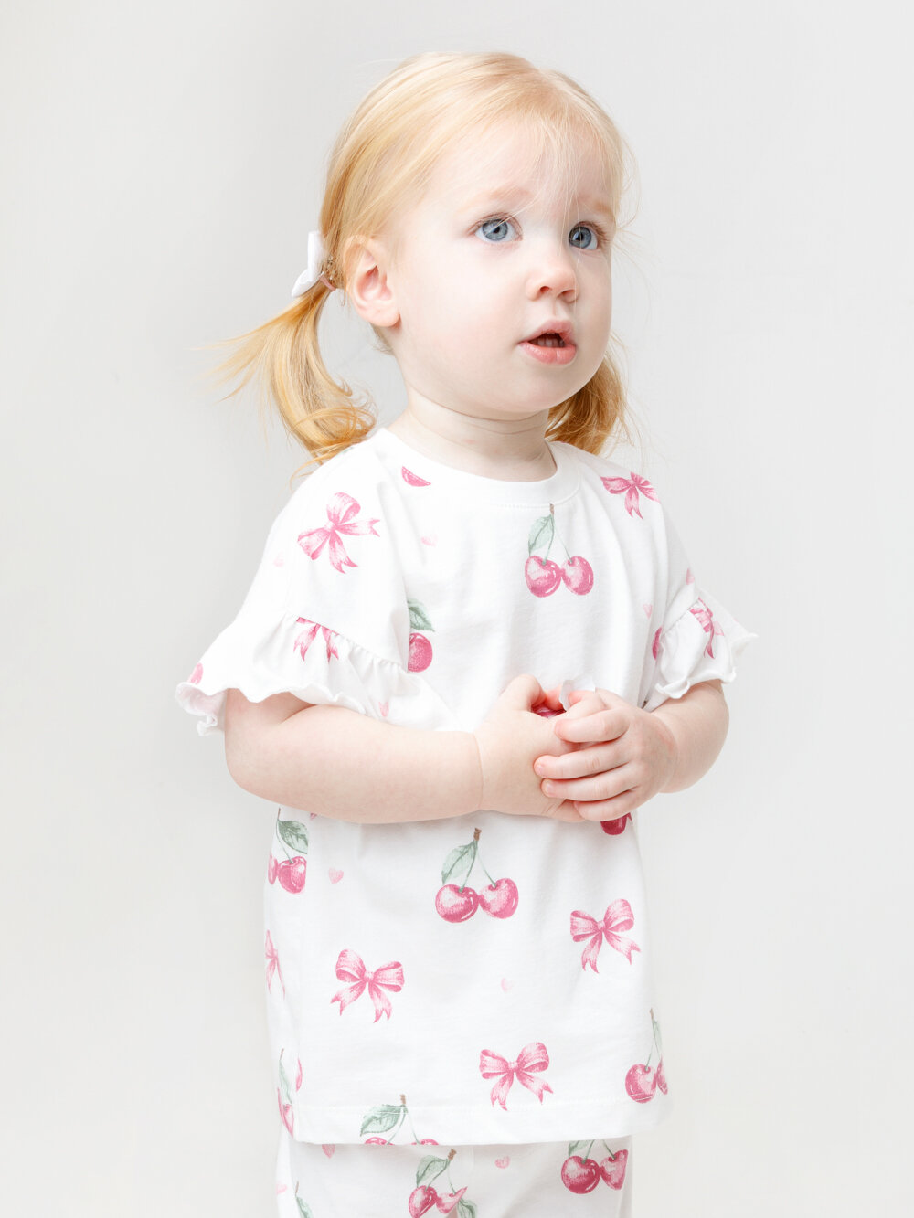 Футболка трикотажная детская для девочки, хлопок