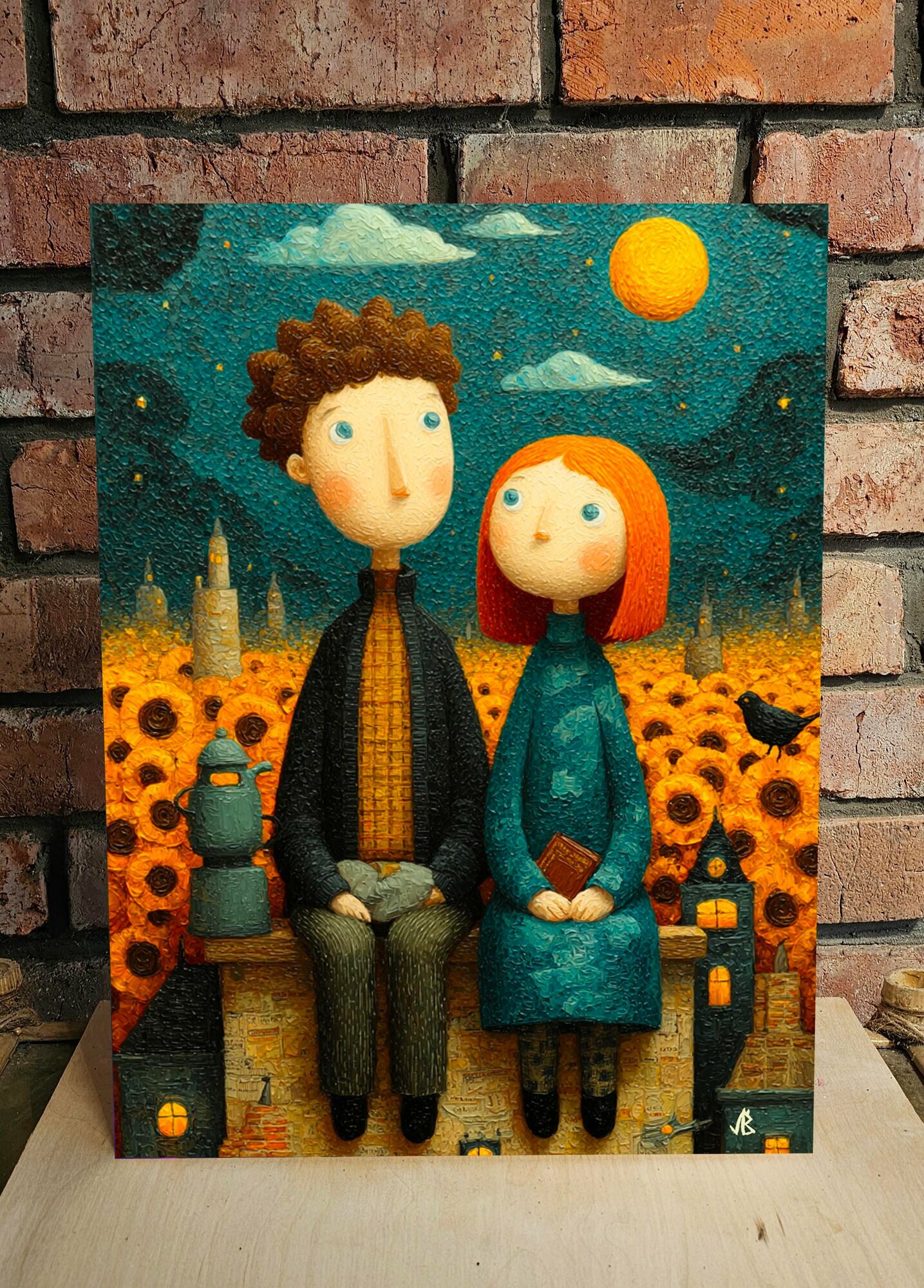 Картина на холсте «Дышу тобой» 30х40 — Подарок для двоих UV печать на холсте