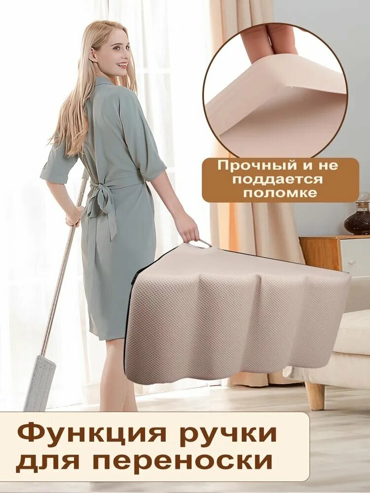 Лестница для собак прикроватная лесенка для маленьких, средних пород, антискользящее дно, высота 50 см STEP 4, бежевый, 72x40x50CM