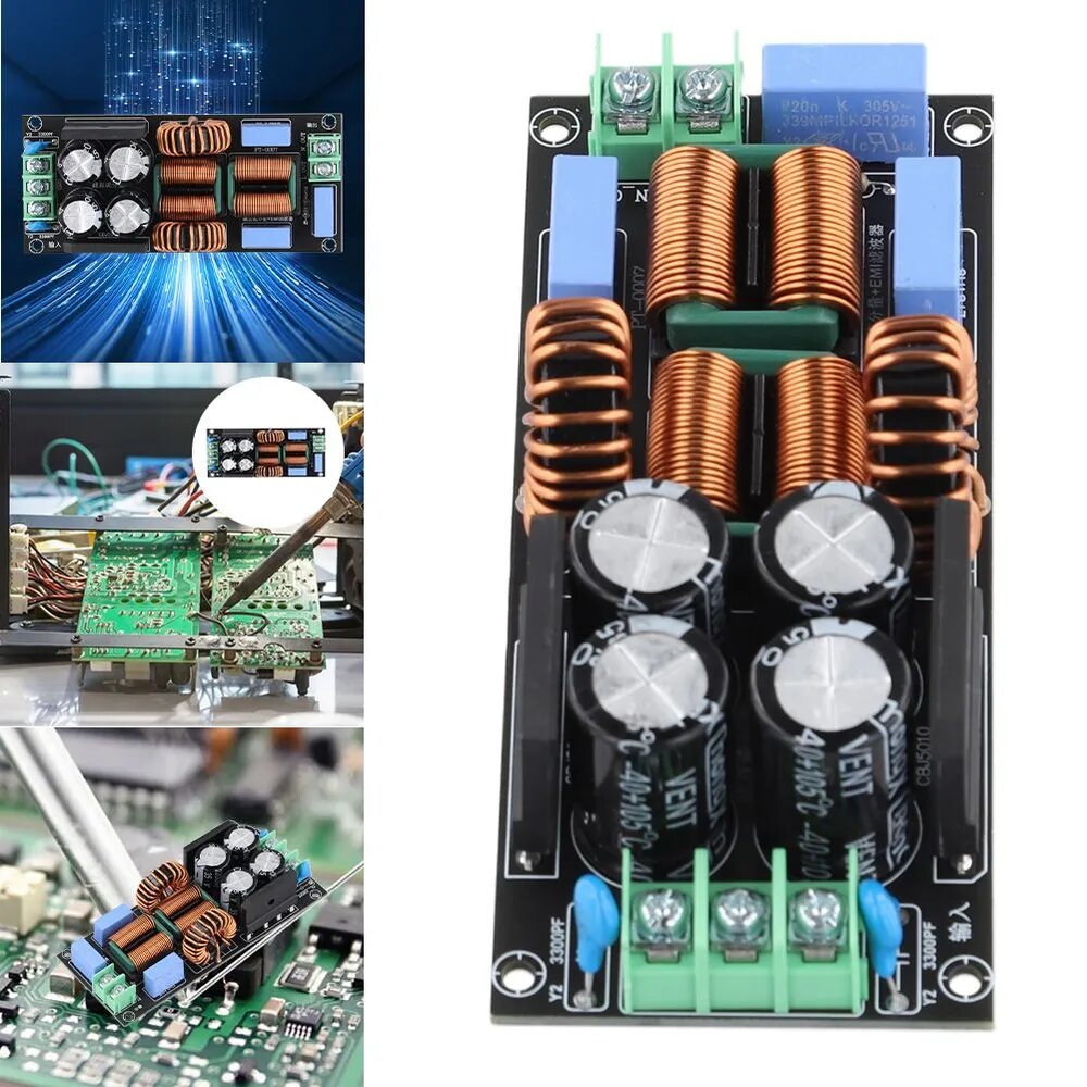 Фильтр EMI XH-M252 для очистки сети 20A золотой для акустики 118x50x27 мм