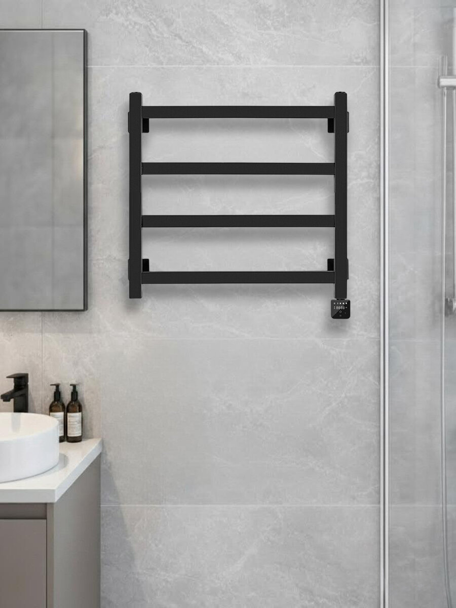 Quadro-1 Полотенцесушитель электрический EQ1 50x60 см Черный