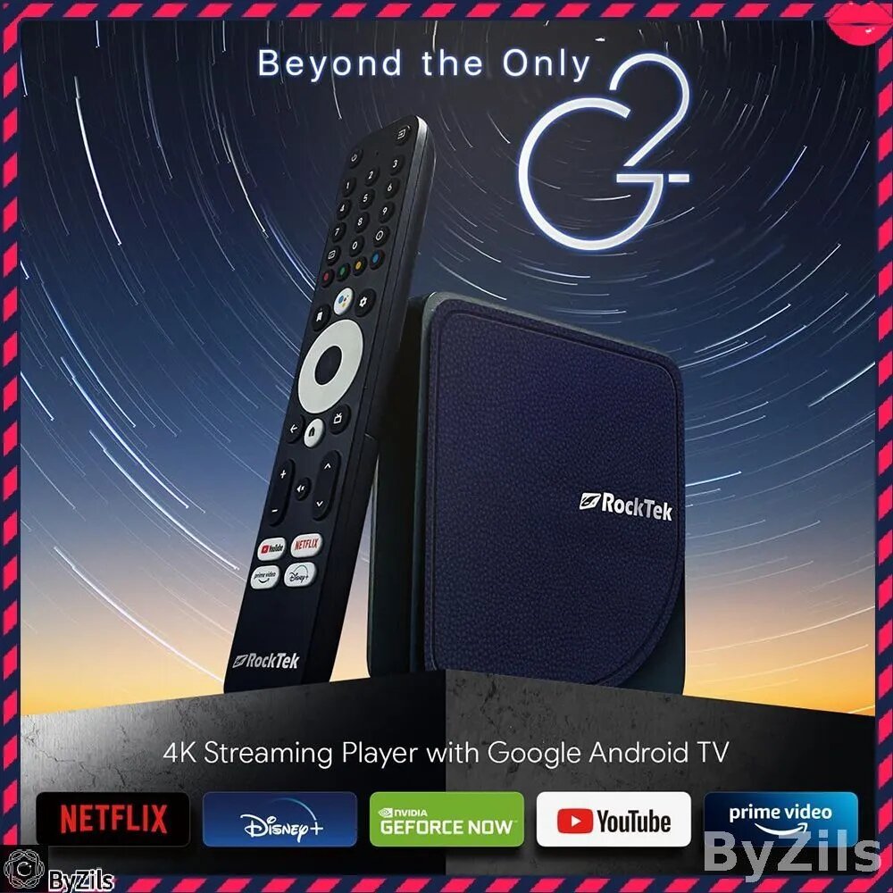 RockTek G2 Android TV Box Караоке-система с Google и Netflix Сертификацией, Amlogic S905X4-K, 4 ГБ DDR4, 64 ГБ eMMC — фото 1