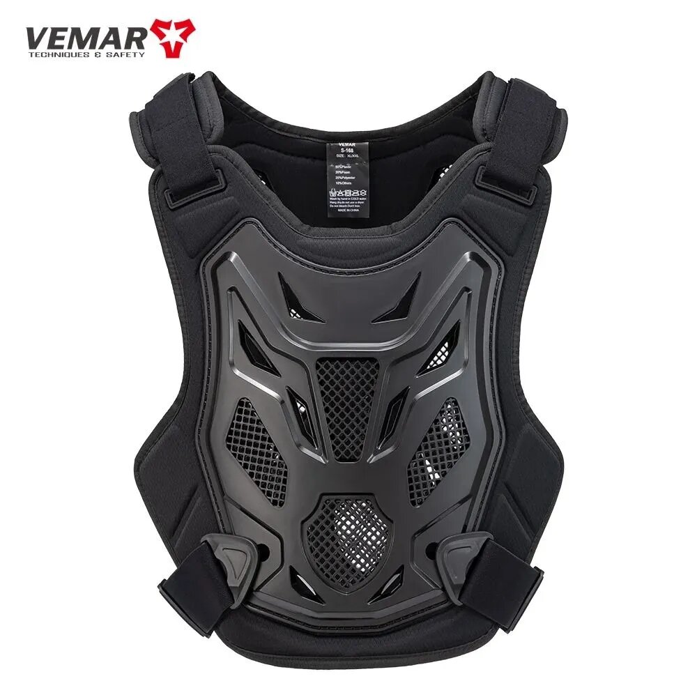 VEMAR Мотоциклетный бронежилет S-168 Защита груди M/L черный