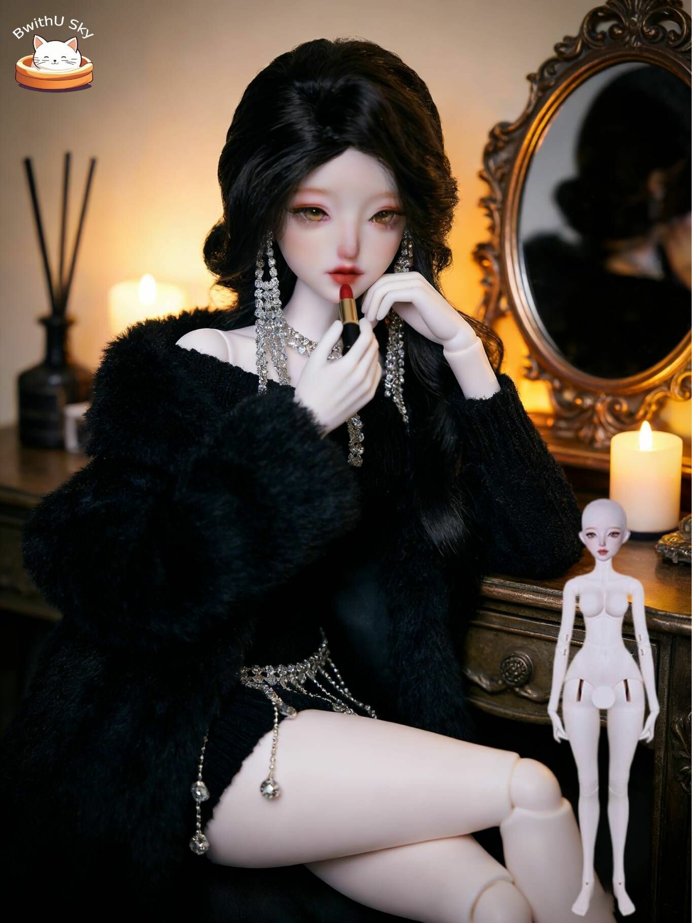 BwithUSky Seekly BJD кукла 1/4 обнаженная кукла с нормальной кожей + макияж для лица, без аксессуаров