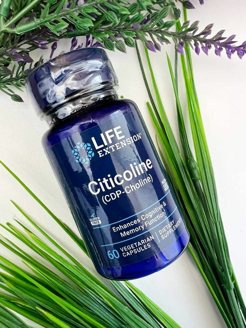 Пищевая добавка Life Extension Citicoline, для улучшения работы мозга, капсулы, 500мг, 60шт