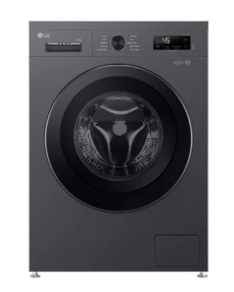 Стиральная машина фронтальная LG F2Y1WS6J темно-серый/черный (6,5 кг, диспл, пар)
