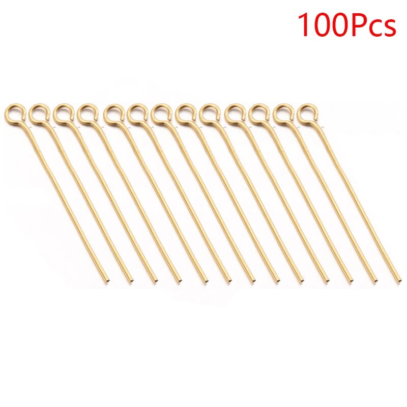 Золотые шариковые булавки из нержавеющей стали 15-40 мм 0.7X15mm 100pcs, Gold 01