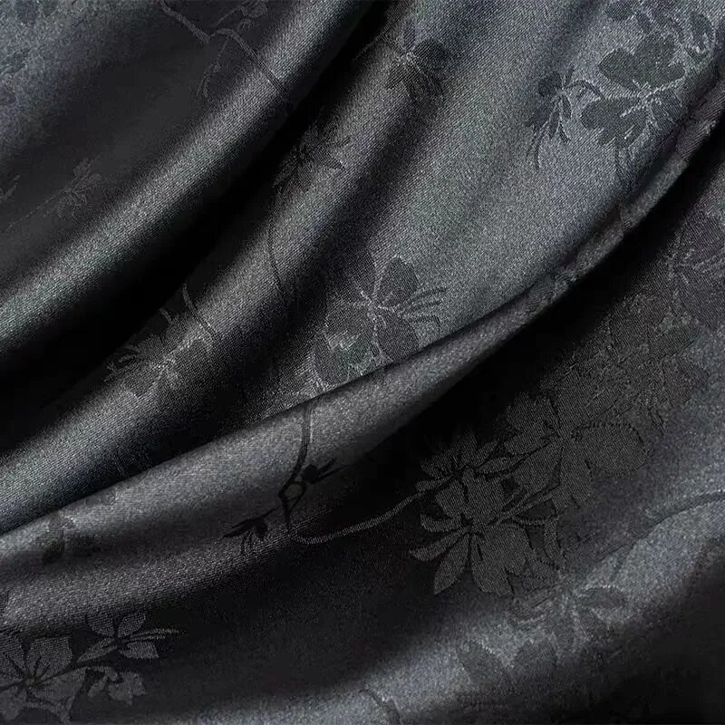 Микроэластичная жаккардовая ткань 97% полиэстер + 3% спандекс 1,5 м шириной фиолетовая Черный, black