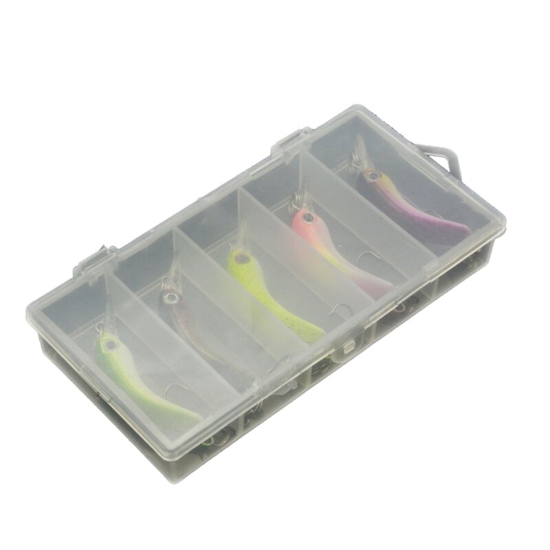 5 упаковок Маленьких Изогнутых Блесен Minnows Воблеры Crankbait Рыболовные Приманки для Пресноводной и морской рыбалки