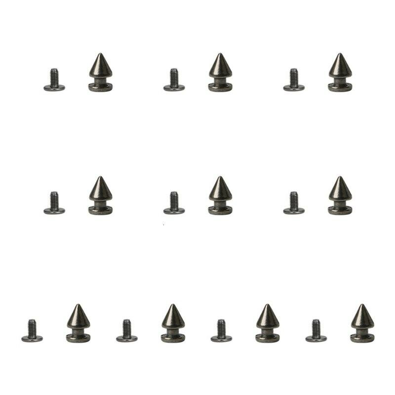 Бронзовые заклёпки для ремней и ошейников, пистолет черный - 16 башен - близнецов 8x12