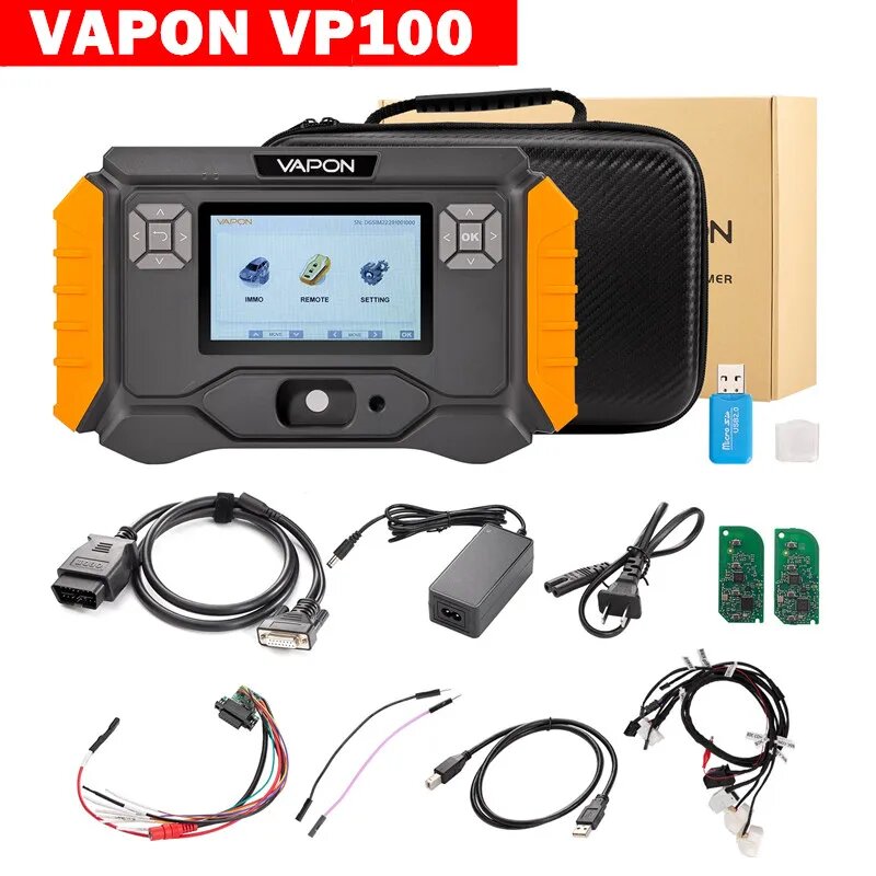 Программатор ключей VAPON VP100 для BMW, поддержка G, модель шасси, ключ, добавка к бесплатно, 2 шт, адаптеры для печатной платы ключа серии G и BDC2 BDC3