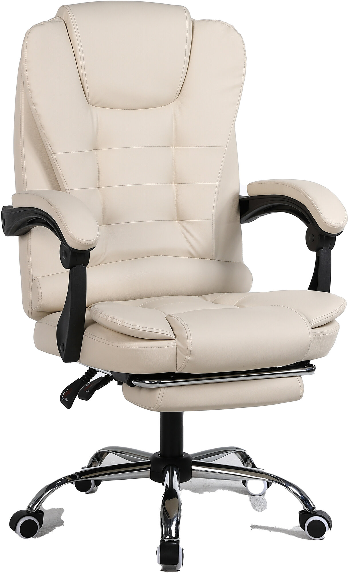 Кресло компьютерное офисное 150 кг для руководителя KEIZEN Cardinal Beige (KZ-7351127)