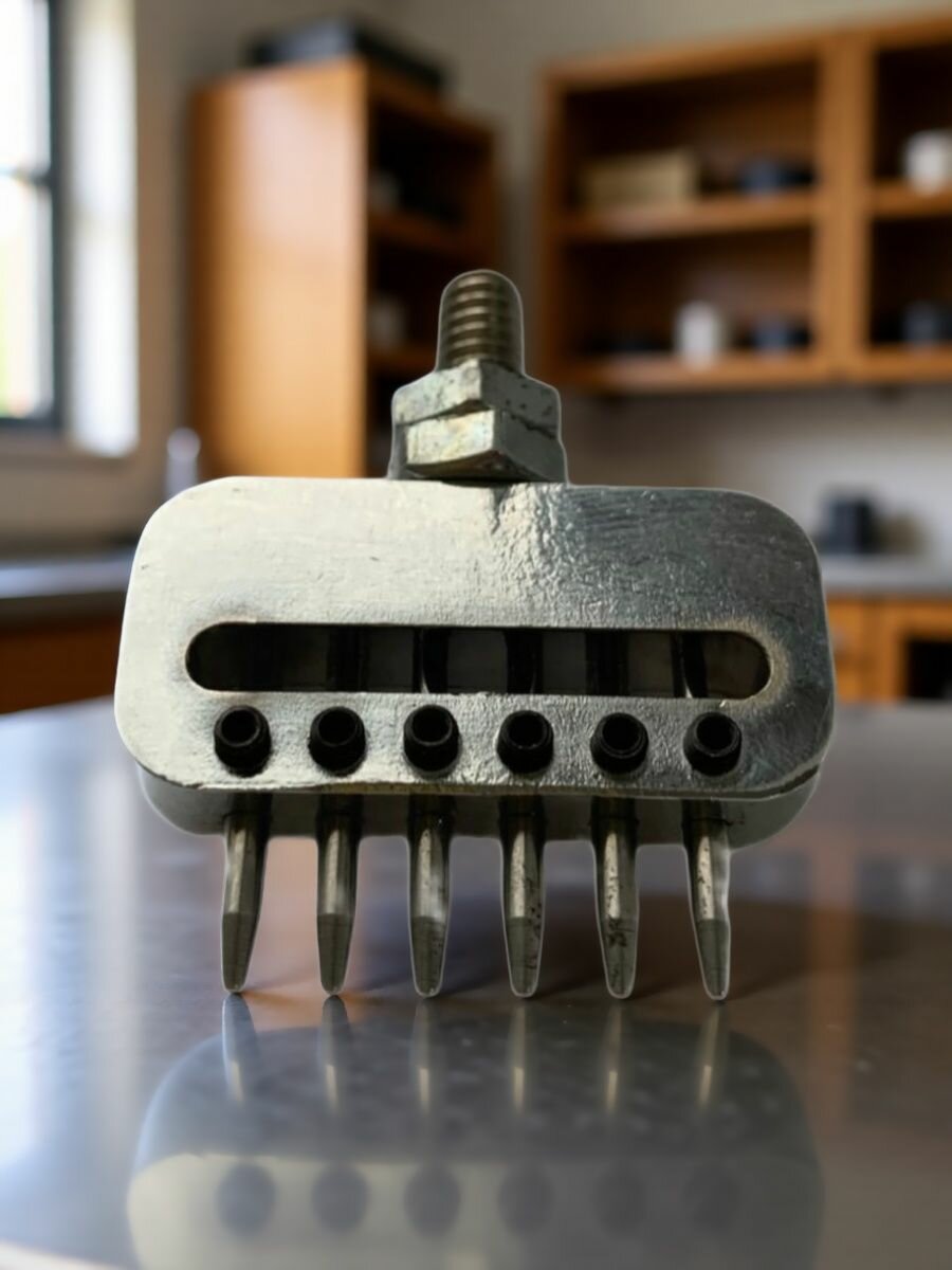 Пробойник Сменный строчный круглый 6 зуба ( шаг 5мм . д. 1 мм)