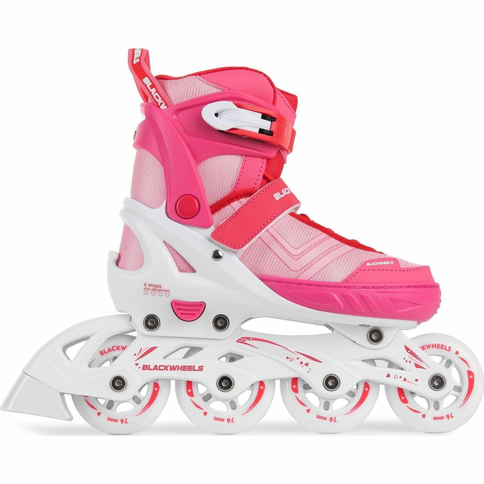 DECATHLON ролики BlackWheels Playful, розовый/белый, размер 39/42, диаметр колес 80 мм