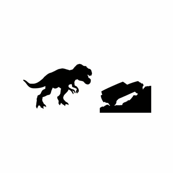 Наклейка на авто Jeep T-rex, винил Black-QT295-D