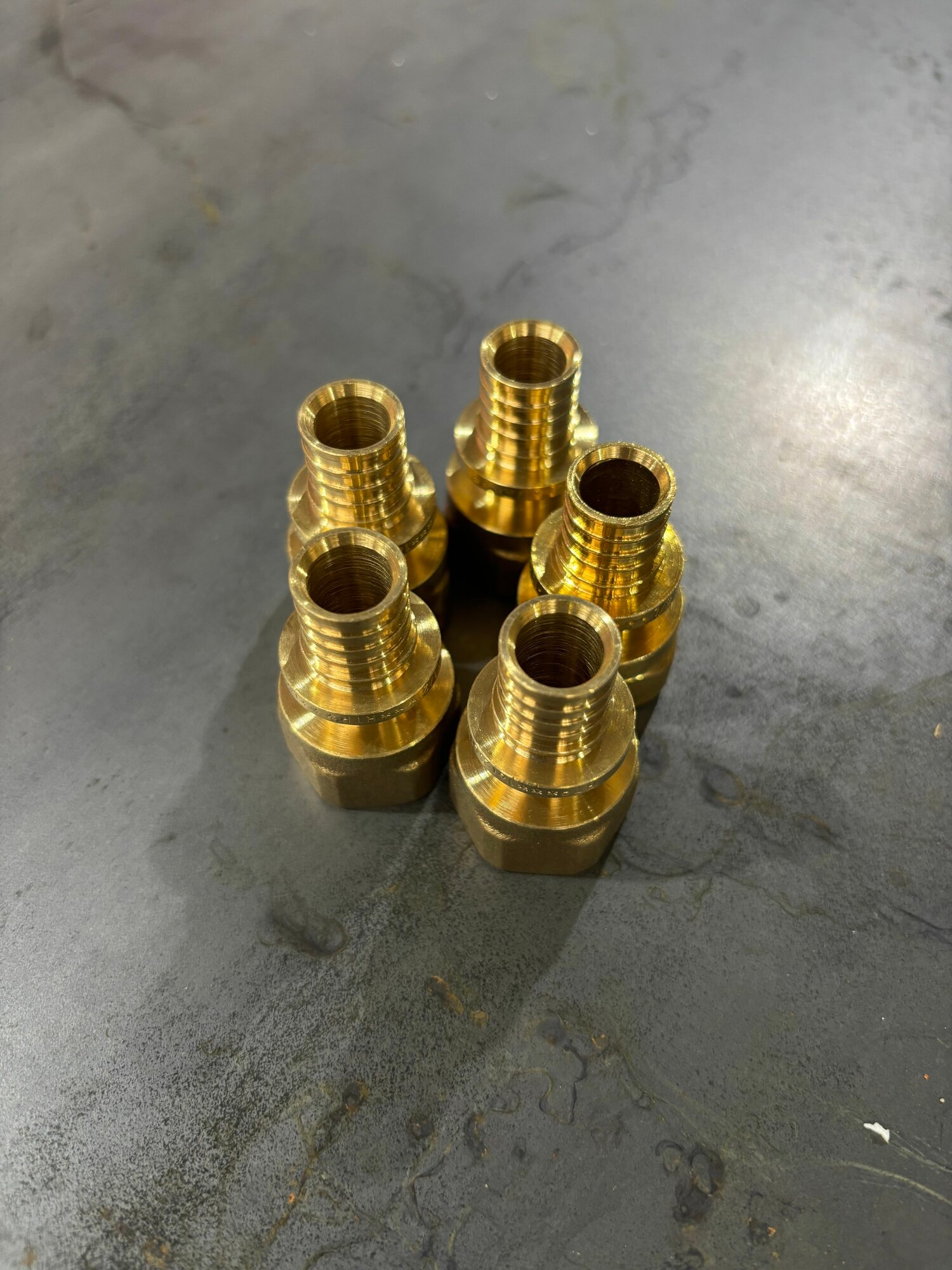 Муфта аксиальная D16 х 1/2" RTP латунная, 5 штук