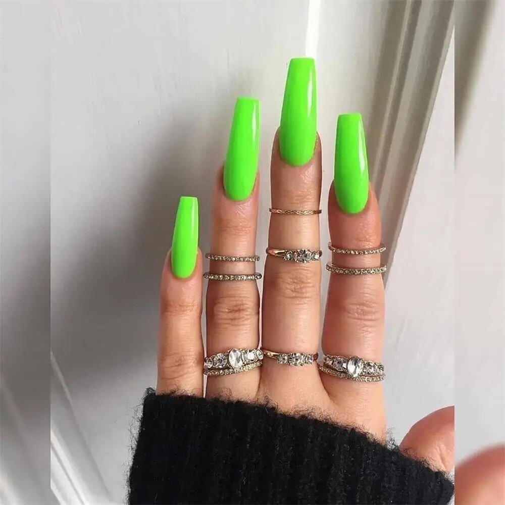 Накладные ногти акриловые балерина, цвет 24Pcs 12