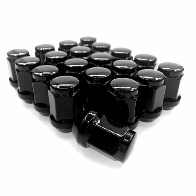 Гайки колесные для проставок (колесных проставок), черные, 20 шт. / Набор