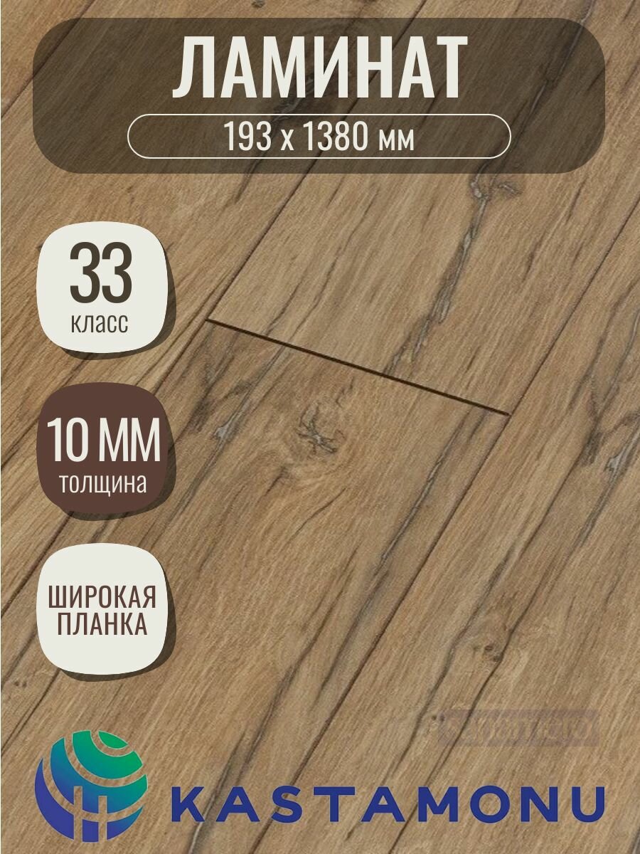 Ламинат Kastamonu Violet Дуб Квазар (193 х 1380мм), 2.131м кв, 8 шт/уп