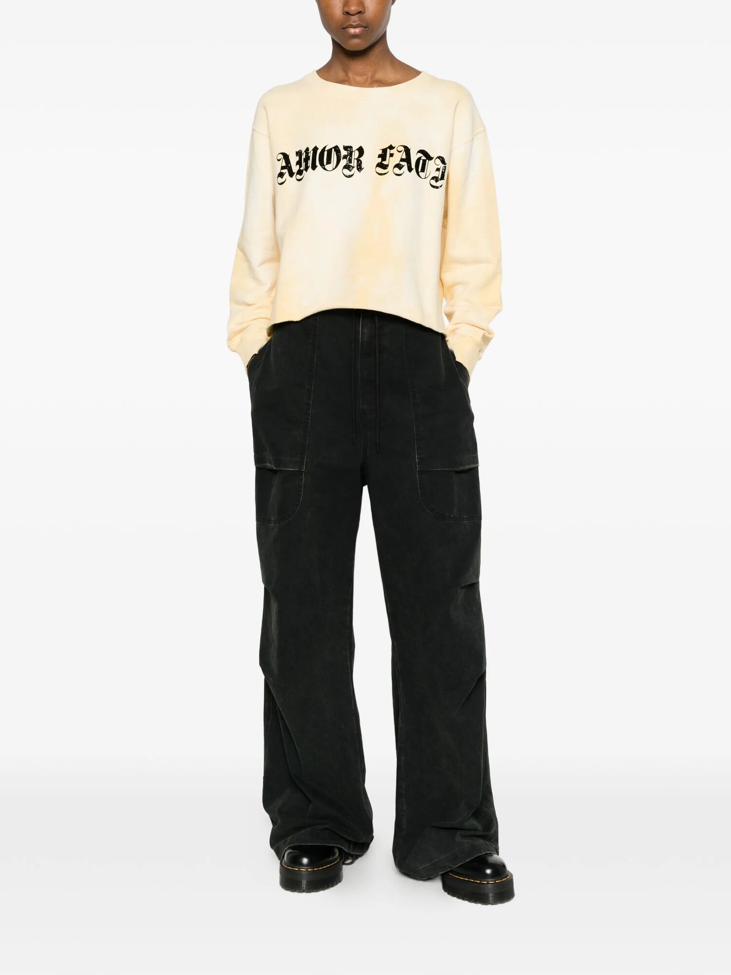 Толстовка Pinko Crew-neck sweatshirt, размер M, , yellow — фото 1