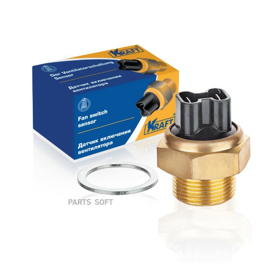 Датчик вентилятора для а/м ГАЗ, АЗЛК 2141, ТМ 108-02 (87-82) "KRAFT" KRAFT KT 104802 | цена за 1 шт