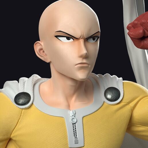 Сборная модель Saitama (One Punch Man), бюст, 109мм для покраски
