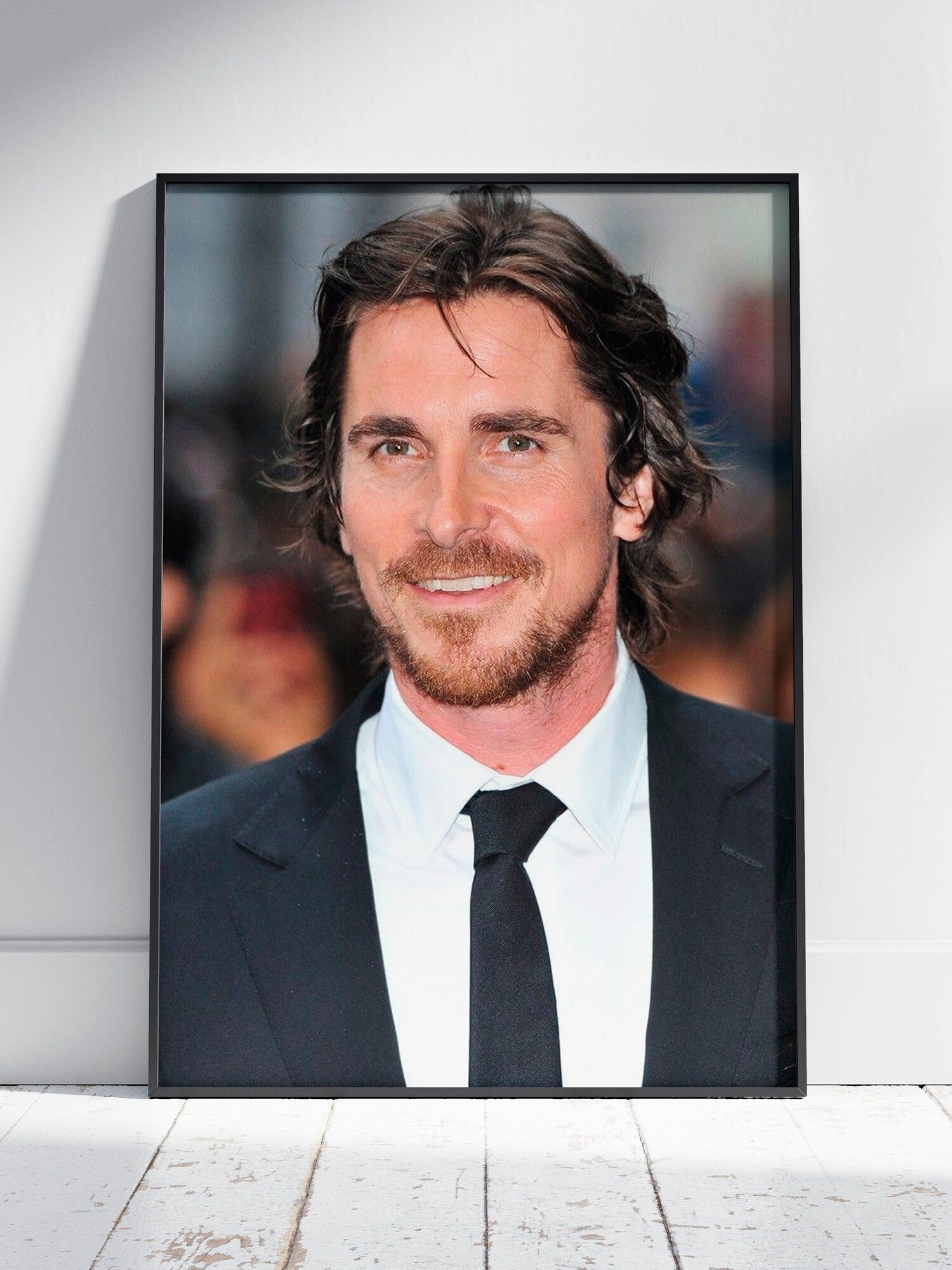 Плакат на стену для интерьера Кристиан Бейл (Christian Bale 26) - Постер по актеру фильма, кино, сериала формата A4 (21x30 см)