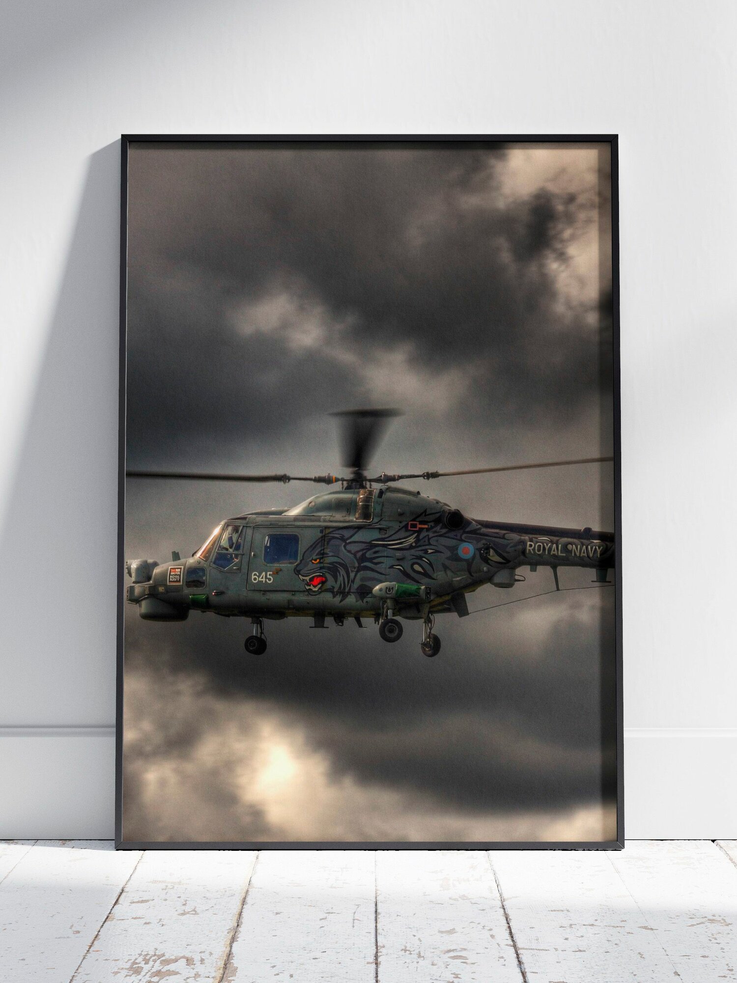 Плакат на стену для интерьера Транспорт и техника (Вертолёт Уэстленд - Helicopter Westland 1) - Постер по машине формата A4 (21x30 см)