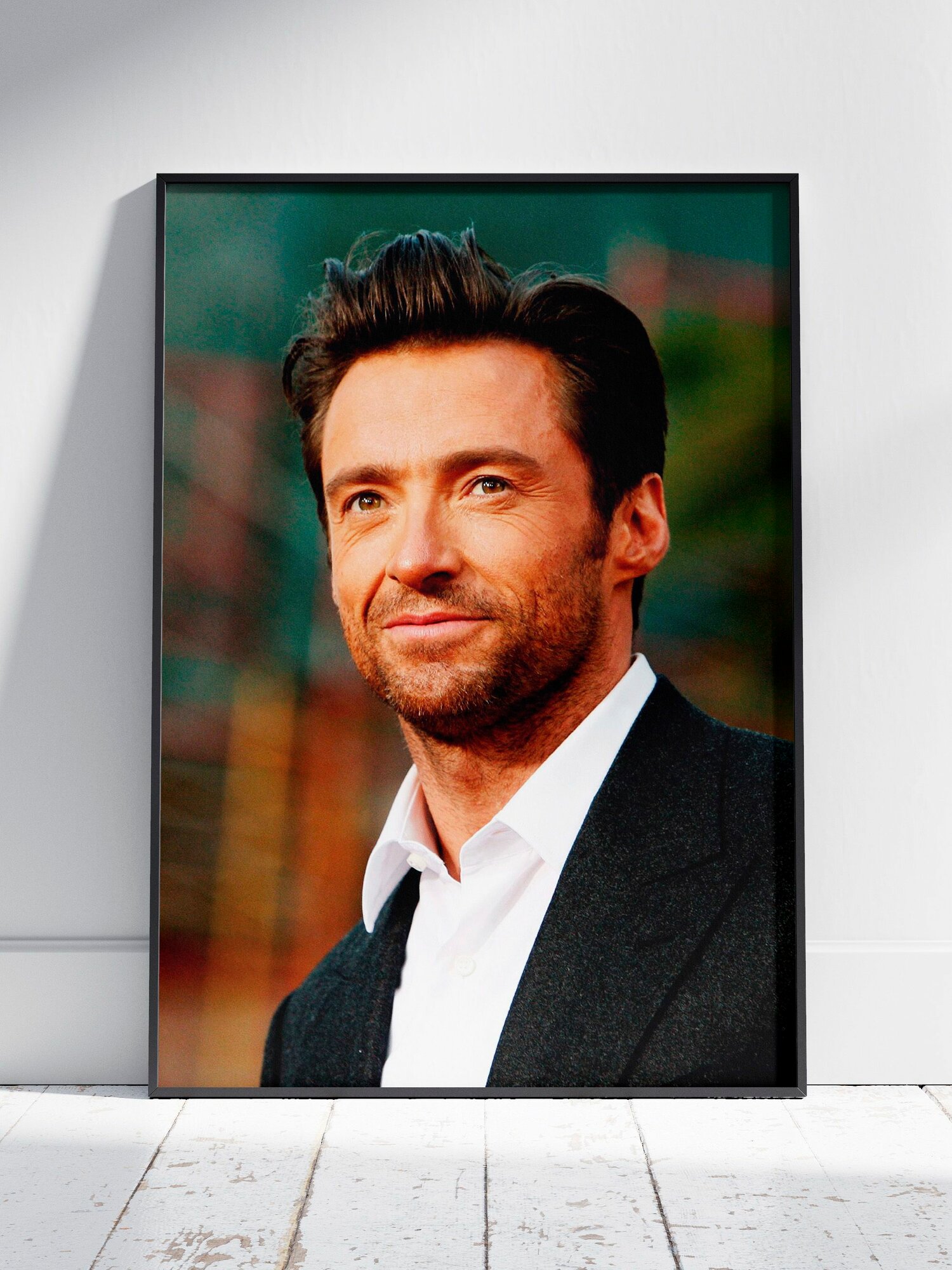 Плакат на стену для интерьера Хью Джекман (Hugh Jackman 5) - Постер по актеру фильма, кино, сериала формата A4 (21x30 см)