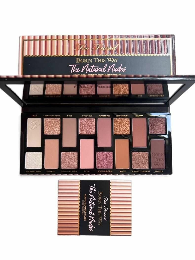 Палетка теней для век Too Faced Born This Way The Natural Nudes, 16 цветов, нейтральные оттенки