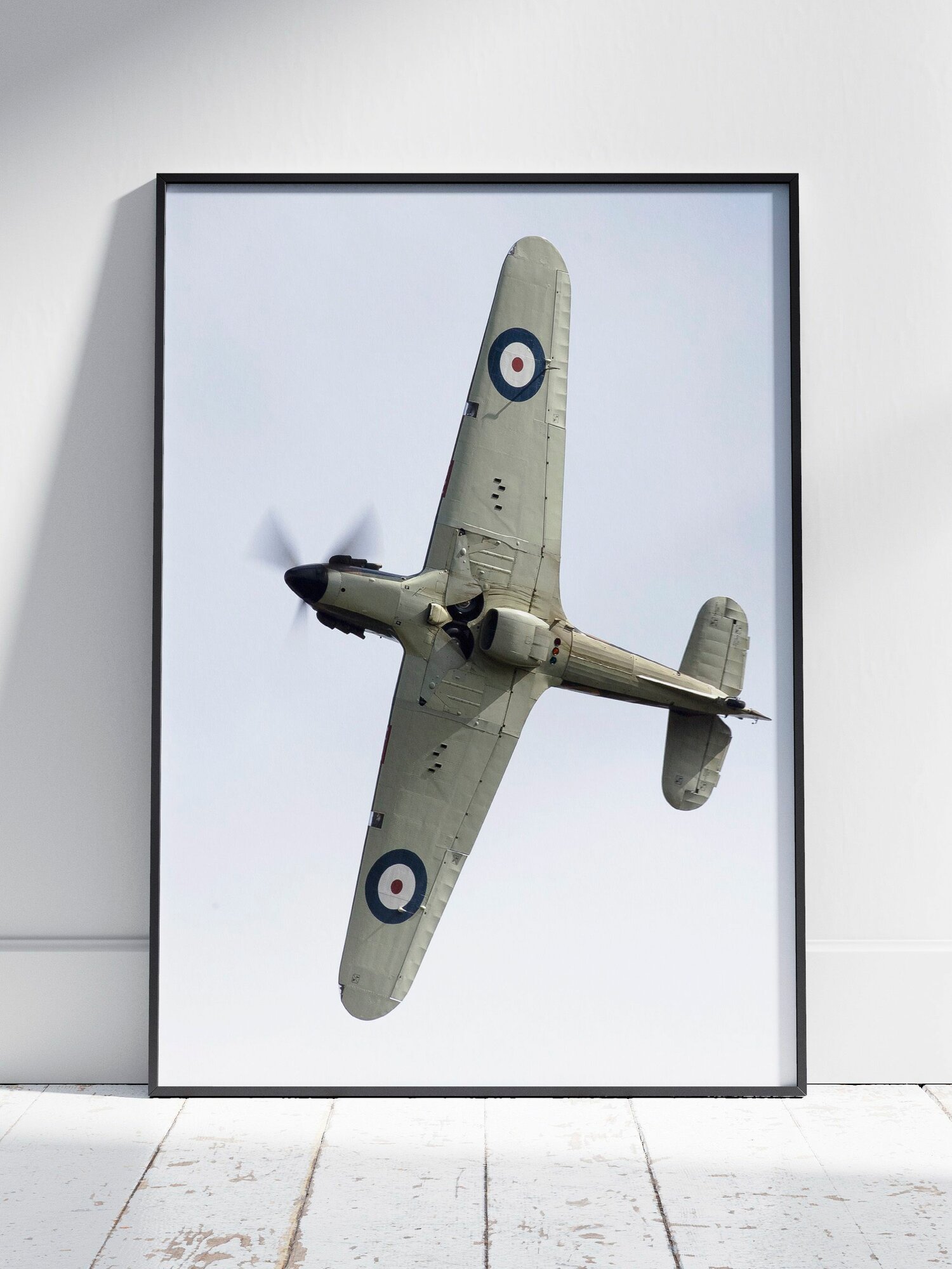 Плакат на стену для интерьера Техника и транспорт (Хоукер Харрикейн - Hawker Hurricane 1) - Постер по транспорту формата A4 (21x30 см)