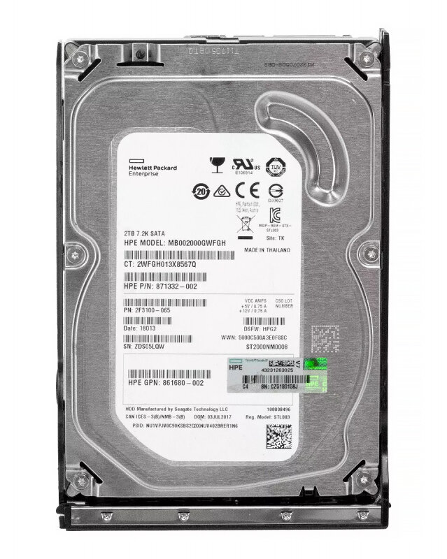 Жесткий диск HP 2Tb 7200 SATAIII 3.5" HDD 871332-002