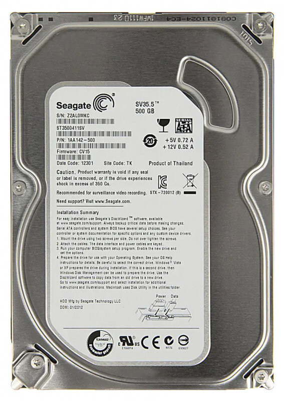 Жесткий диск Seagate 1AA142 500Gb SATAIII 3,5" HDD